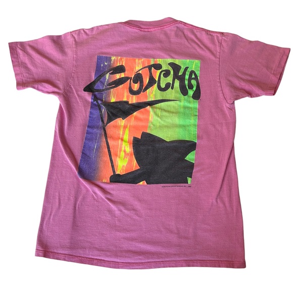 Gotcha | Shirts | Gotcha Vintage 989 Pink Tshirt Surf Medium Shark ...